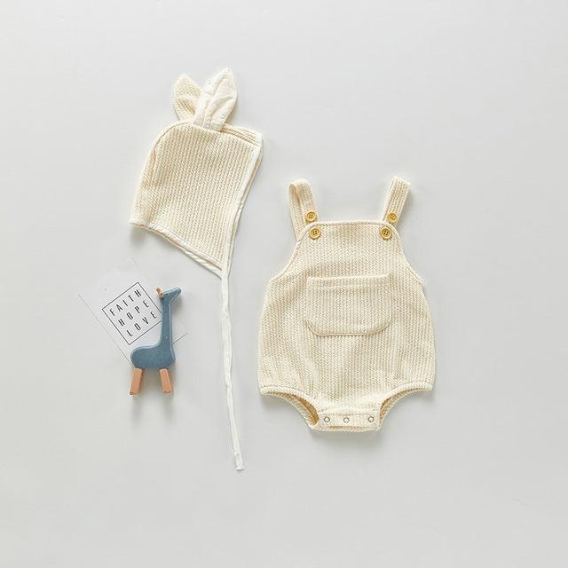 Bunny Bonnet Overall Set - Shop Online at Belle Baby | Belle Baby